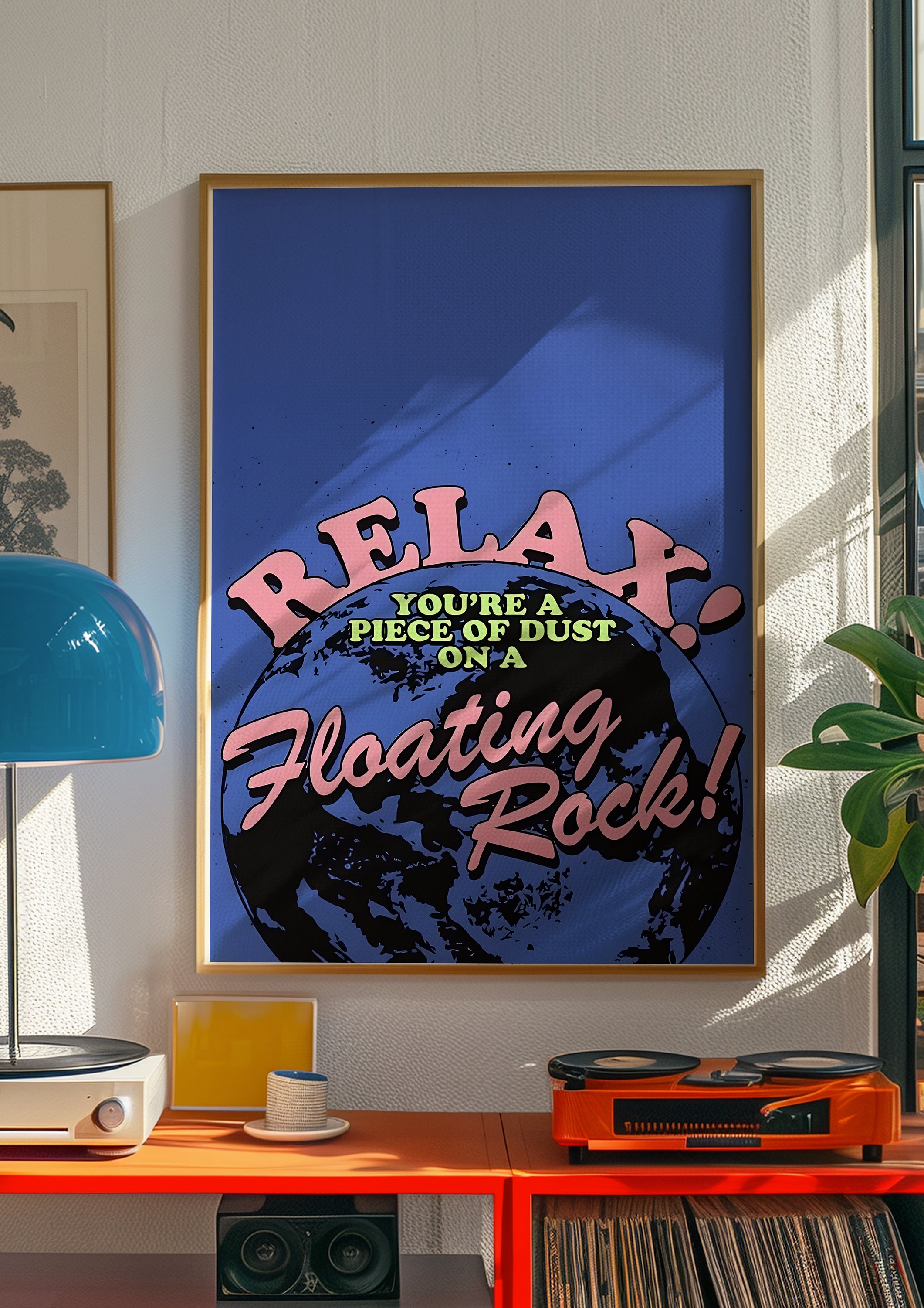 Printable Poster Relax Planet Aesthetic Print Digital Download Wall Art ...