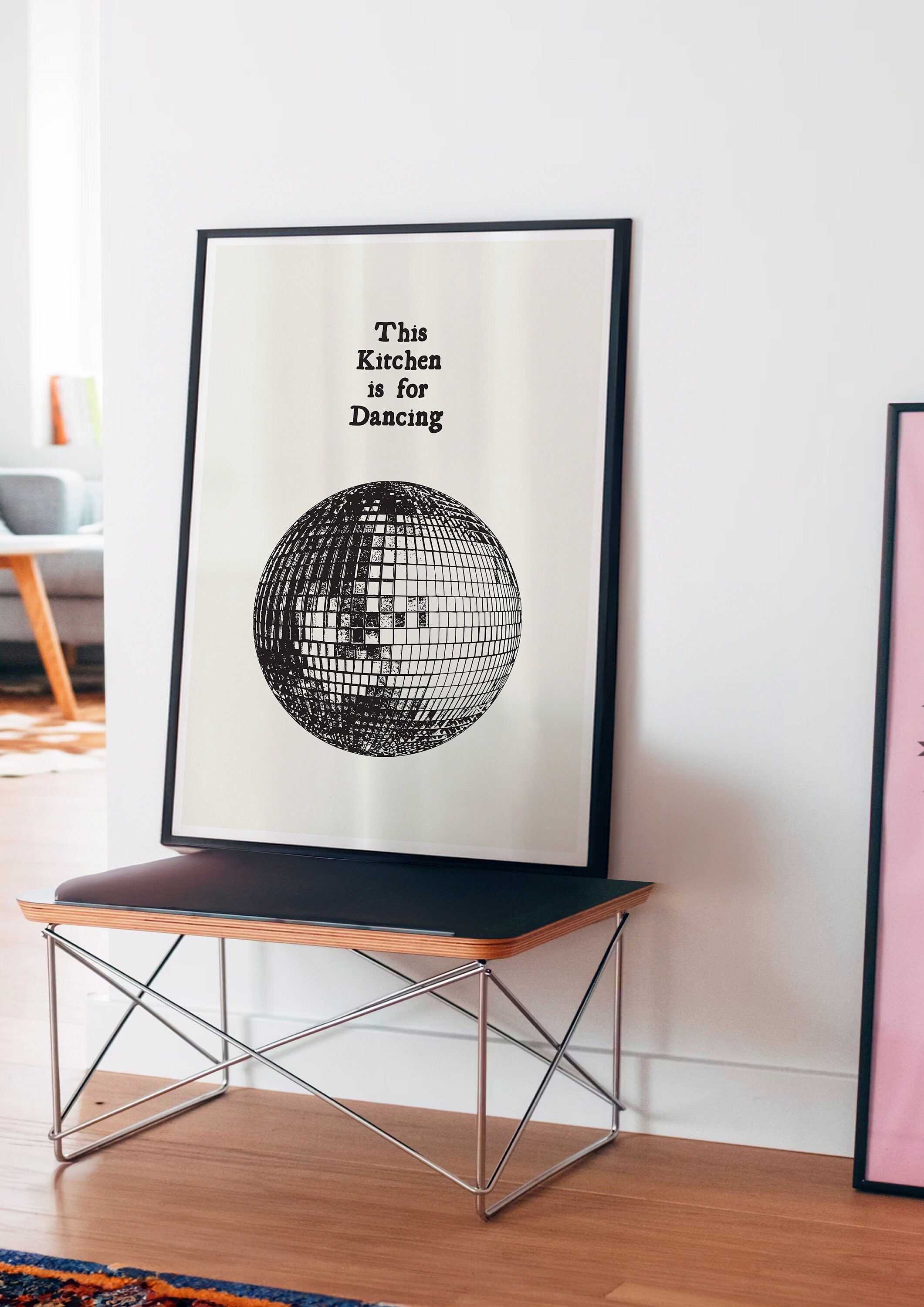 Printable Kitchen Disco Ball Poster Digital Download Wall Art This ...