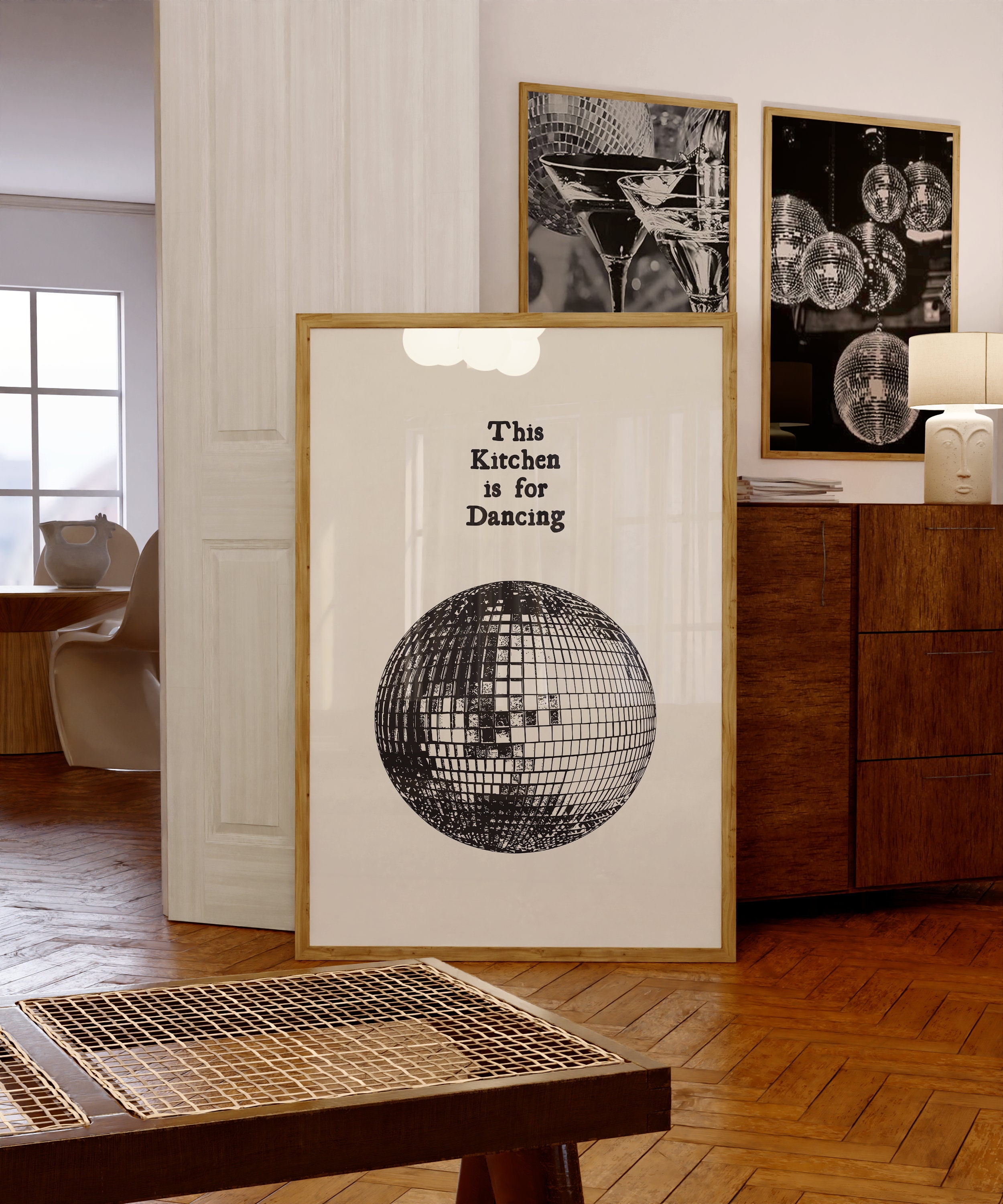 Printable Kitchen Disco Ball Poster Digital Download Wall Art This ...