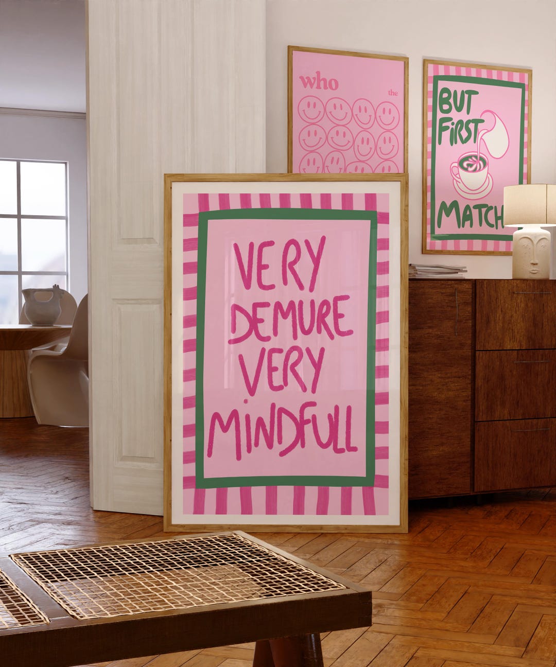 Very Demure Very Mindful, 2024 Print Motivational Quote, Typography ...
