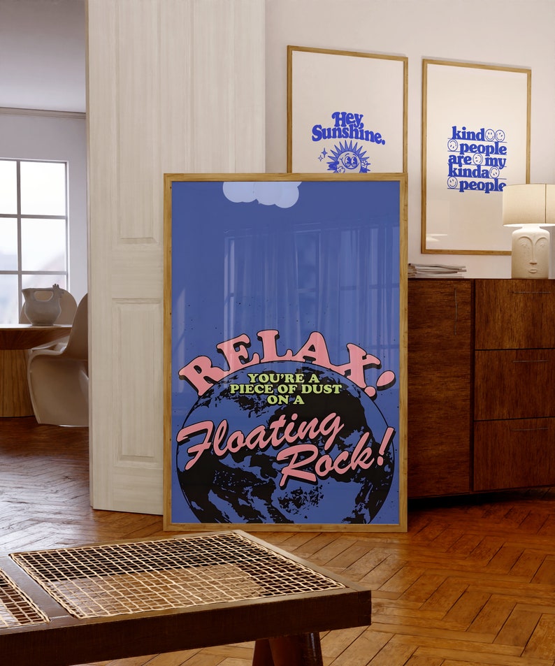 Printable Poster Relax Planet Aesthetic Print Digital Download Wall Art ...