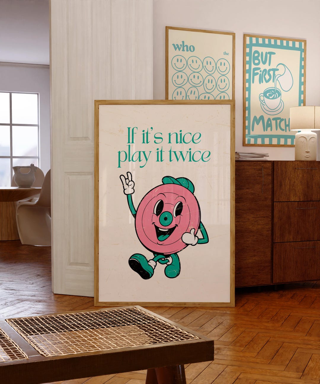 If It's Nice Play It Twice Record Poster, Vintage Record Wall Art ...