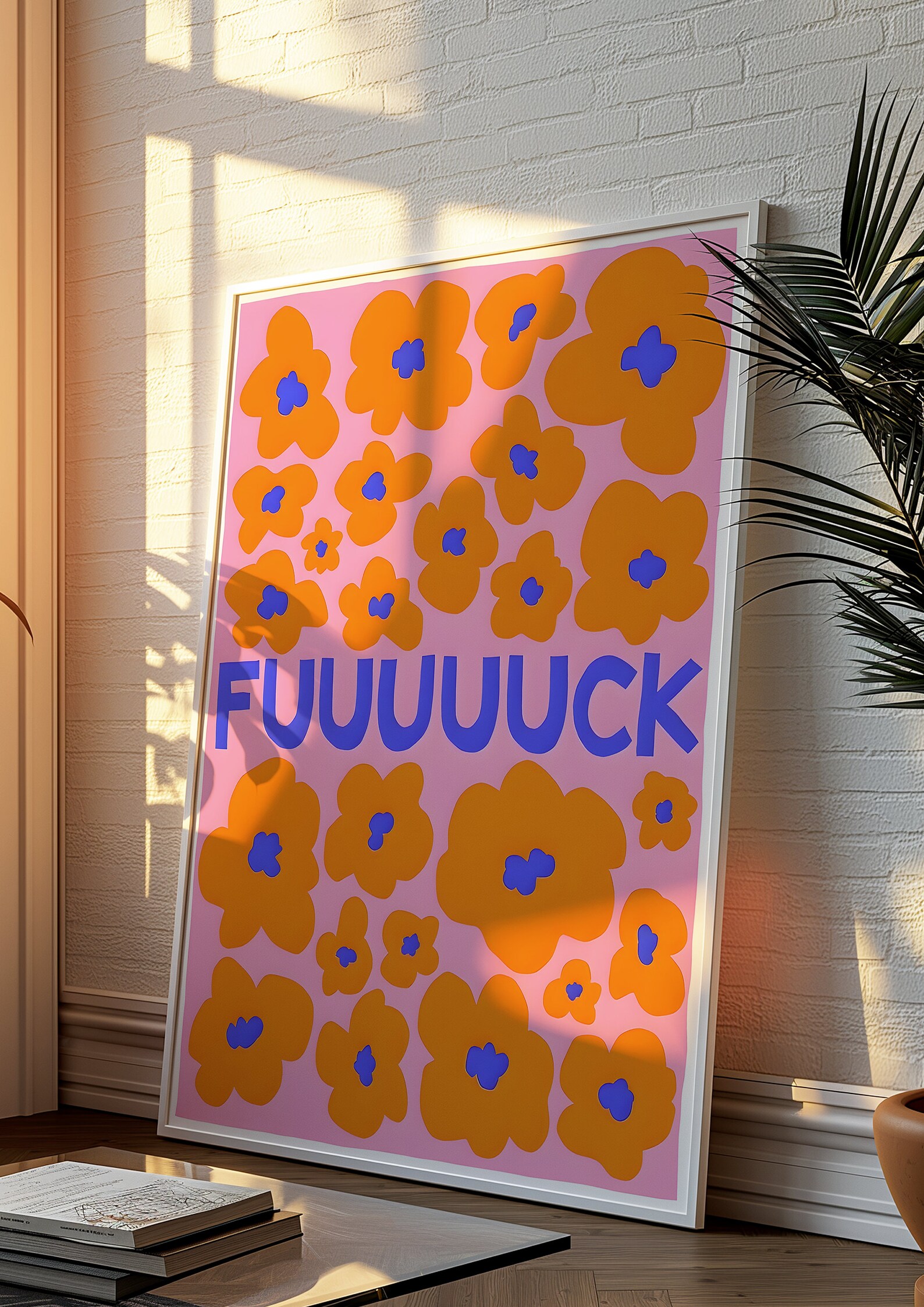 Printable Poster Fuuuuuuuuck Flowers Aesthetic Print Digital Download ...