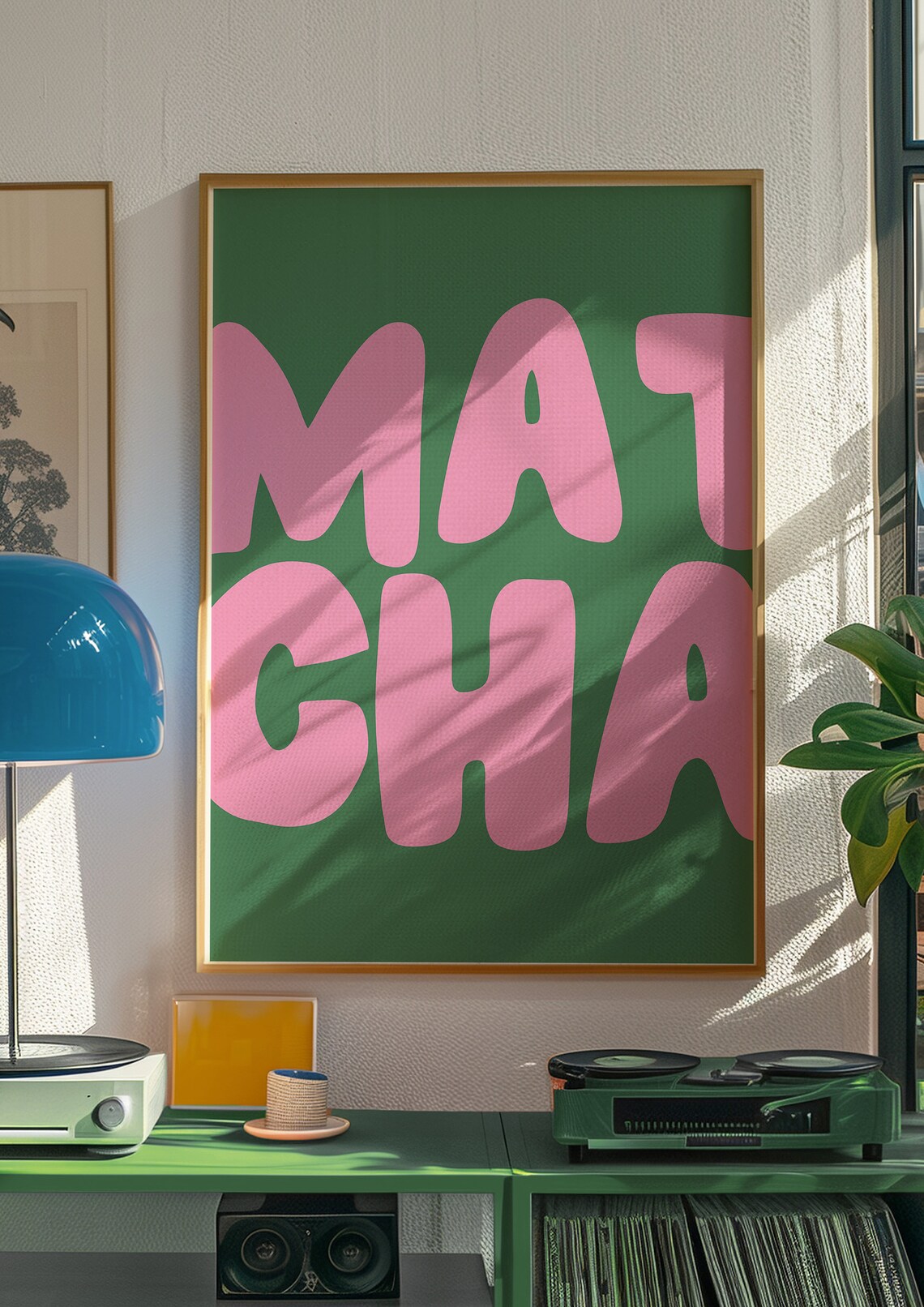 Matcha Digital Print Artwork, Green Tea Wall Decor, Kitchen Decor ...