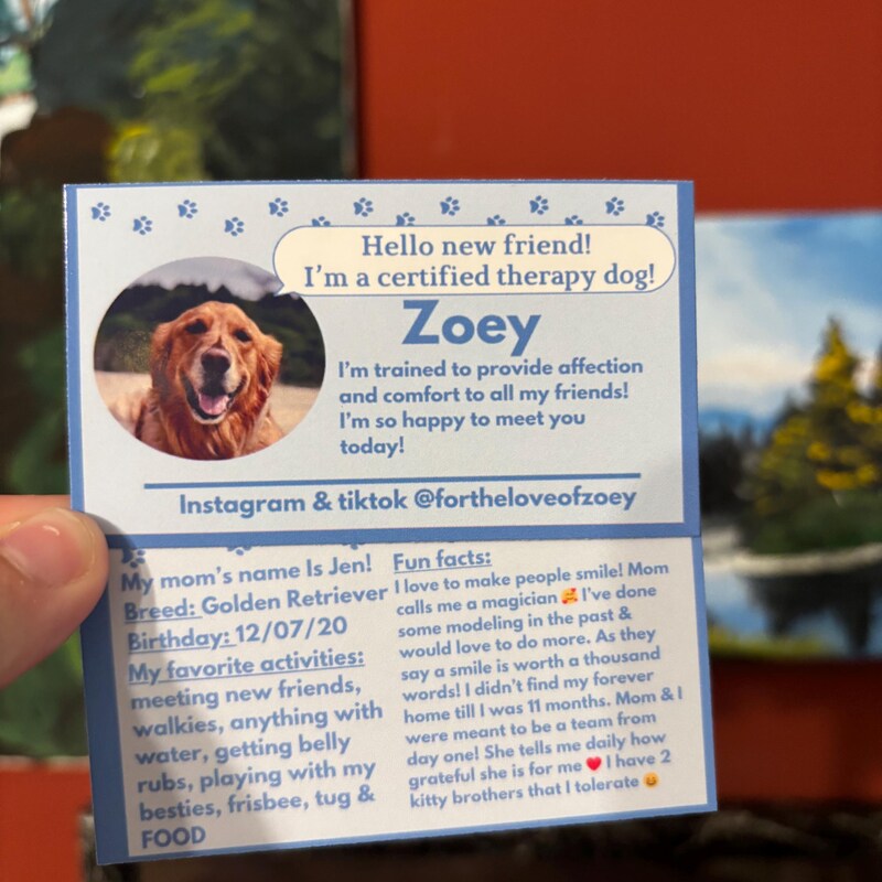 Therapy Dog Cards - Etsy