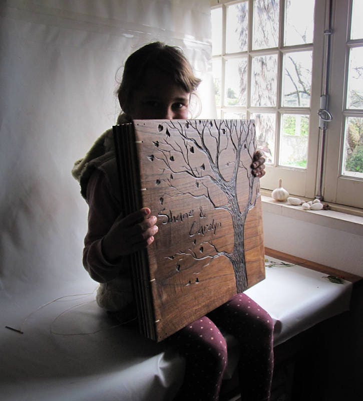 Personalized Wooden Wedding Album Hand Engraved - Etsy