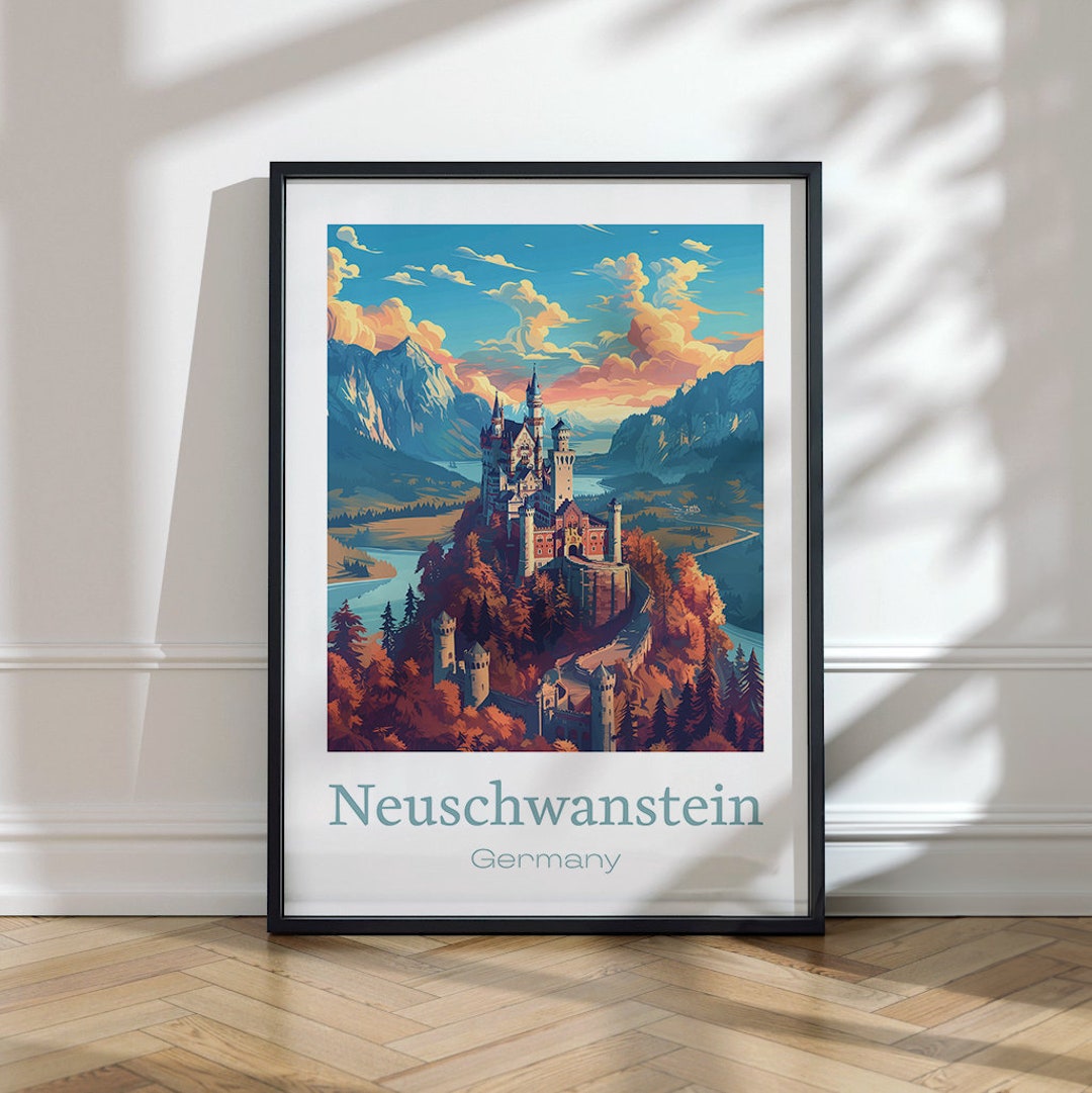 Neuschwanstein Germany Travel High Quality Framed Poster - Etsy