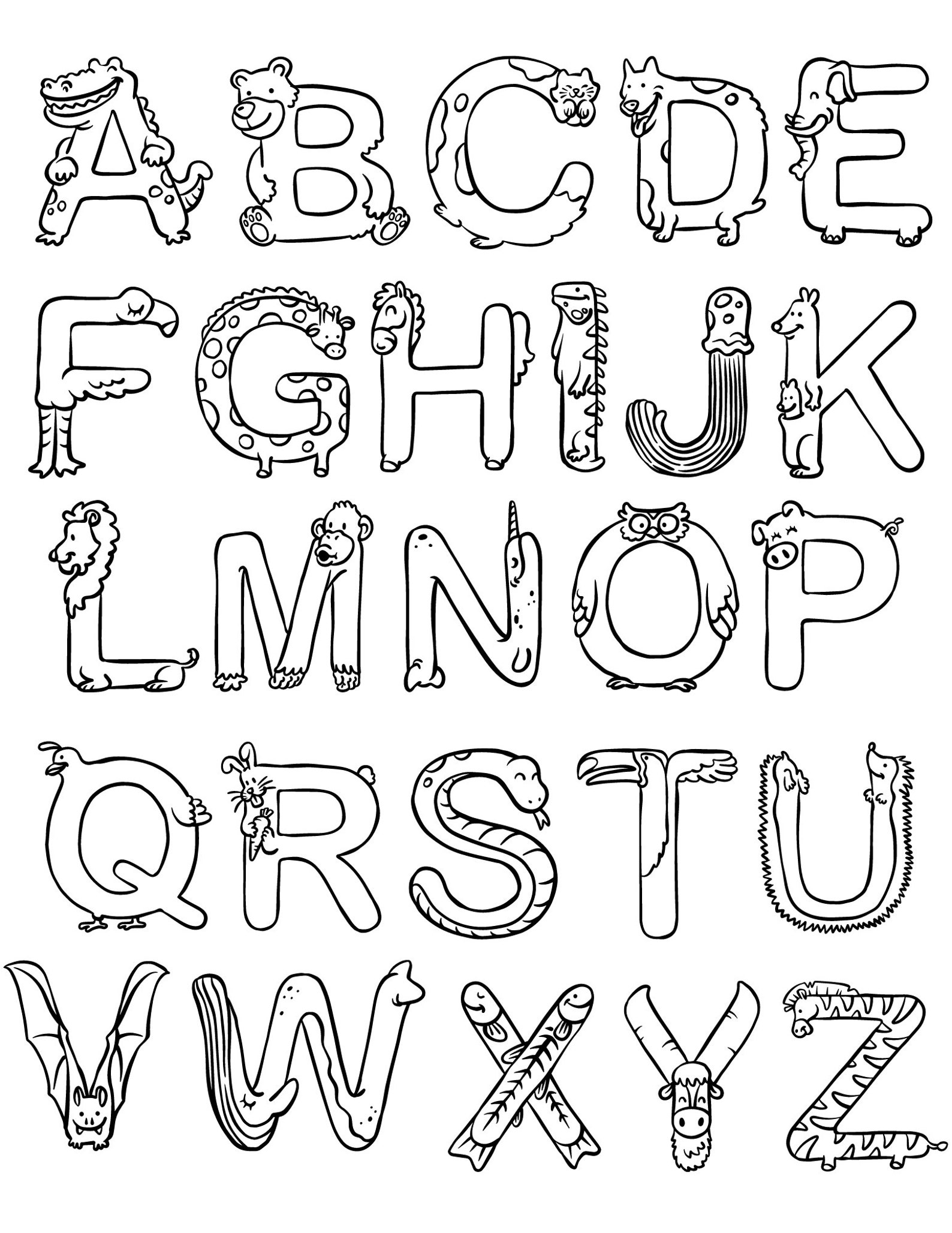 Children's Coloring Page, Activity Page for Kids, Learn How to Write ...