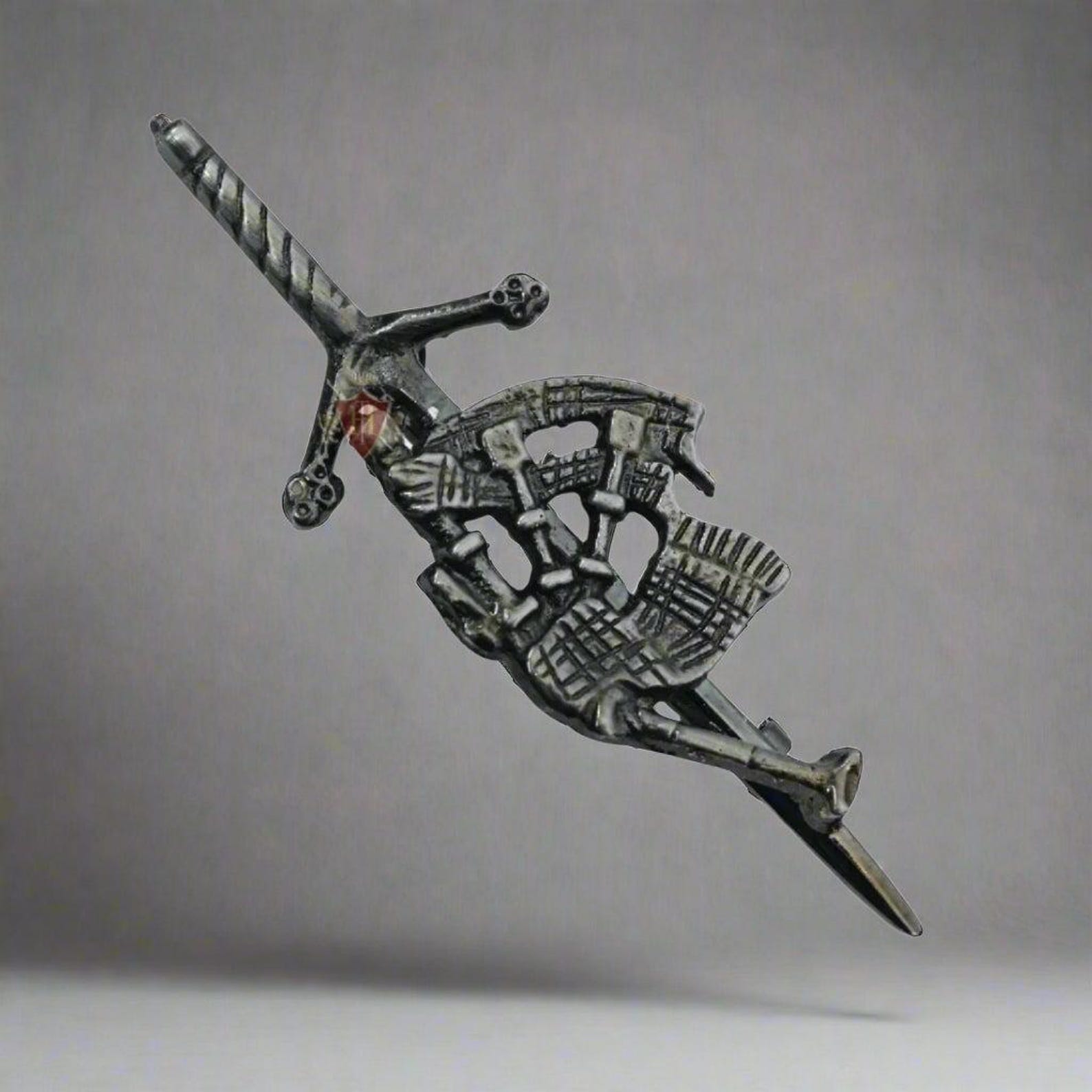 Scottish Bagpipe Kilt Pin Shiny Antique Finish - Etsy