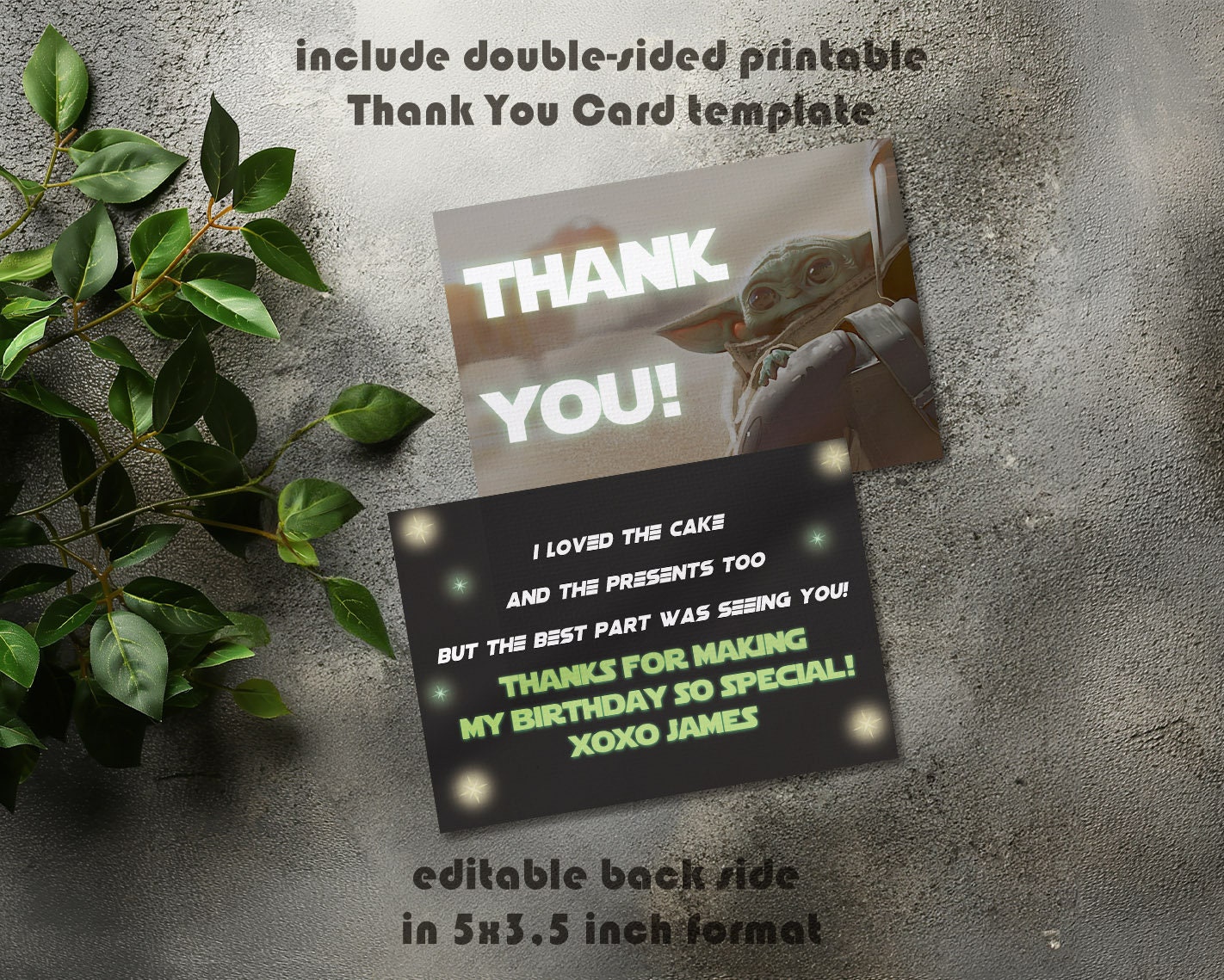 Baby Yoda Birthday Invitation, Star Wars Invite, Printable Grogu ...