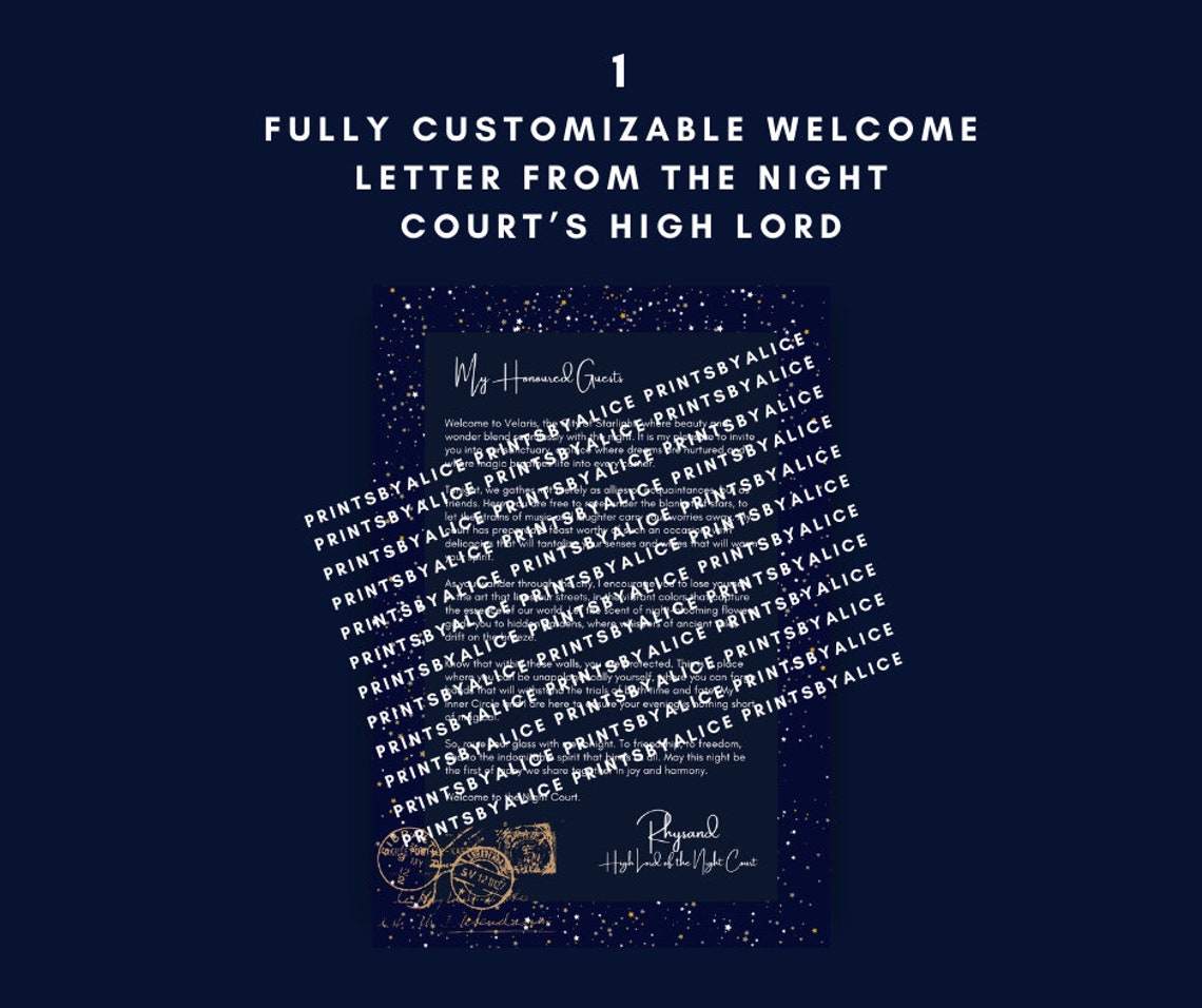 ACOTAR Themed Party Pre Planned Party Pack A Court of Thorns and Roses ...