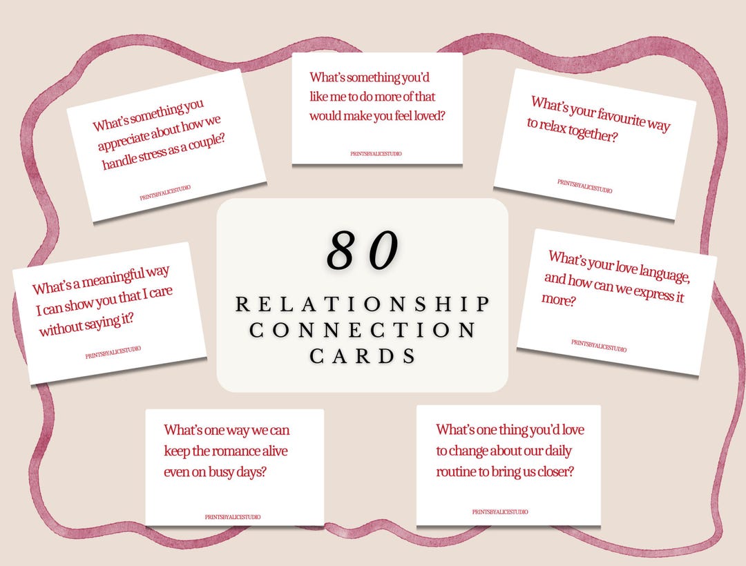 80 Relationship Conversation Cards for Couples | Valentines Day Gift ...