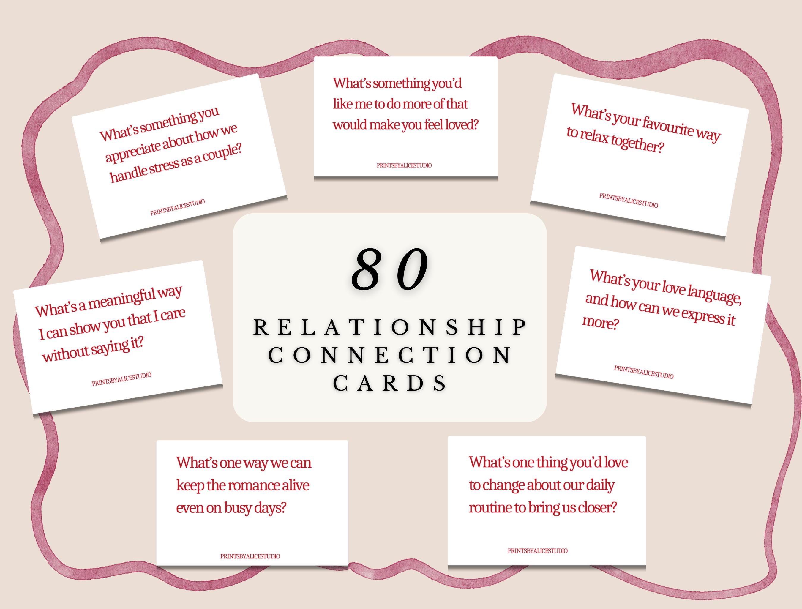 80 Relationship Conversation Cards for Couples | Valentines Day Gift ...