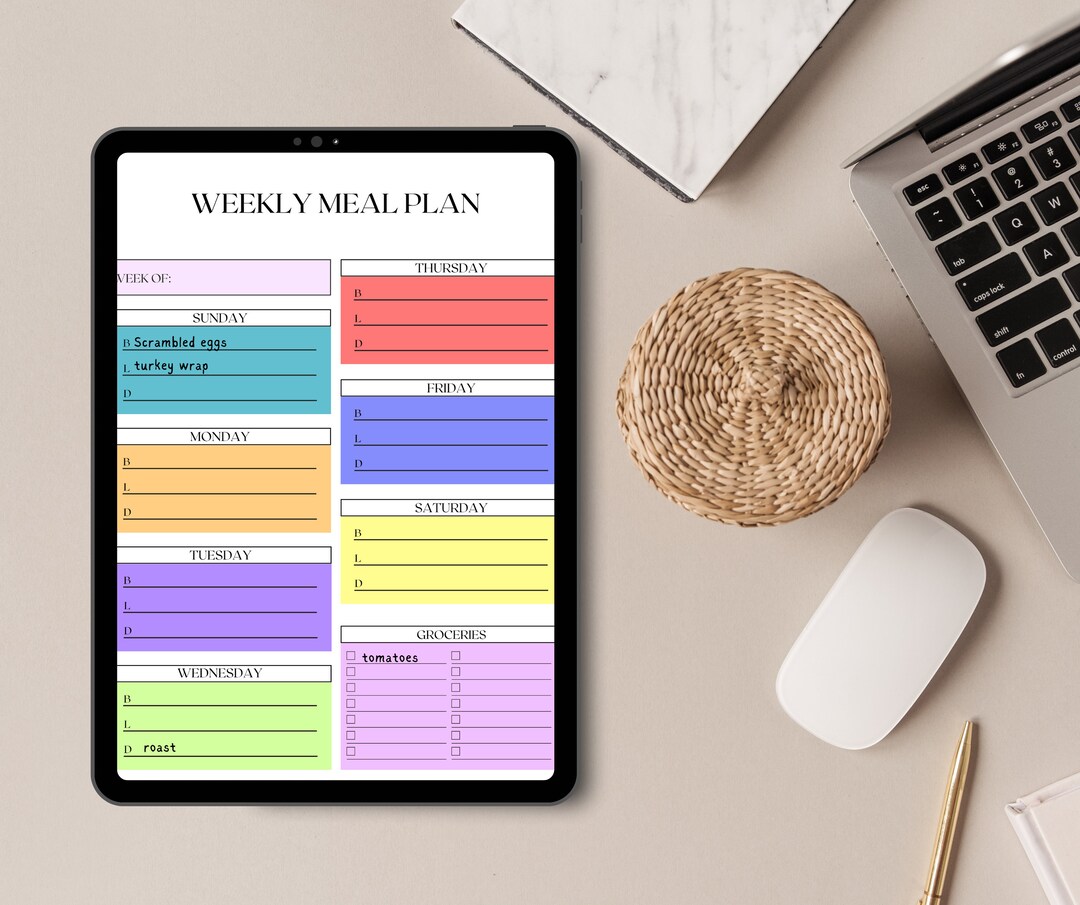 Digital Meal Prep | Weekly Meal Prep Planner | Meal Planner | Cooking ...