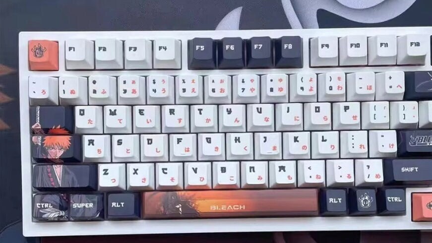 128keys Anime Keycaps, Bleach Keycaps for Cherry MX Switch Mechanical ...