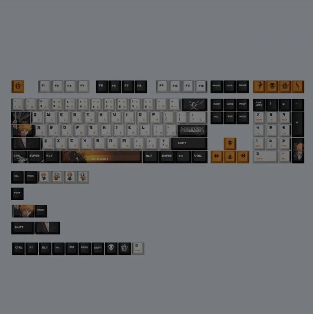 128keys Anime Keycaps, Bleach Keycaps for Cherry MX Switch Mechanical ...