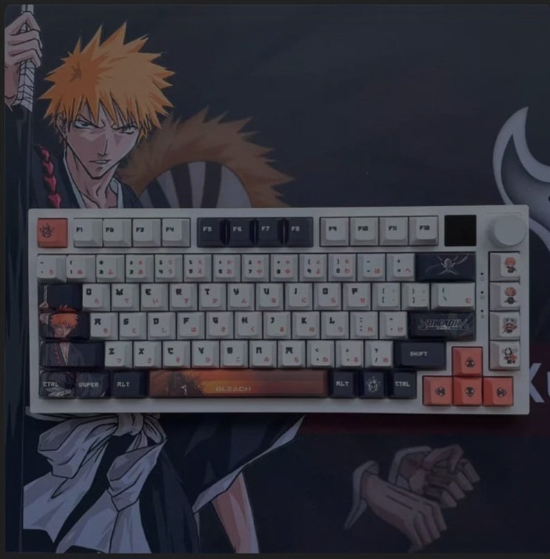 128keys Anime Keycaps, Bleach Keycaps for Cherry MX Switch Mechanical ...