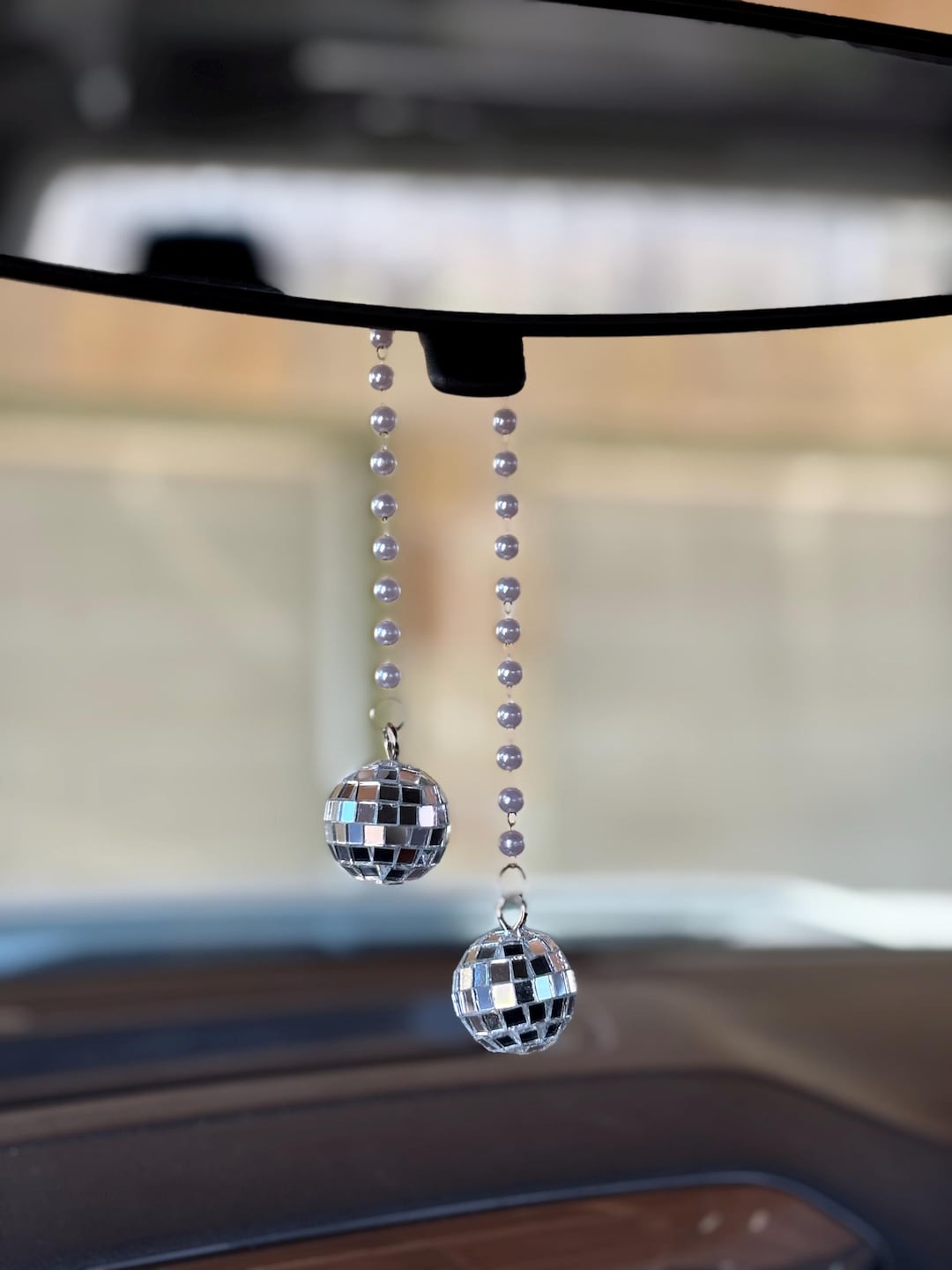 Dainty Mini Disco Ball Mirror Ball Car Charm Cute Car Accessories ...
