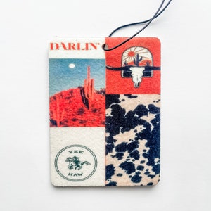 Western Unscented Air Fresheners Howdy Darlin Car Charm Car Accessories Rearview Mirror Girly ...