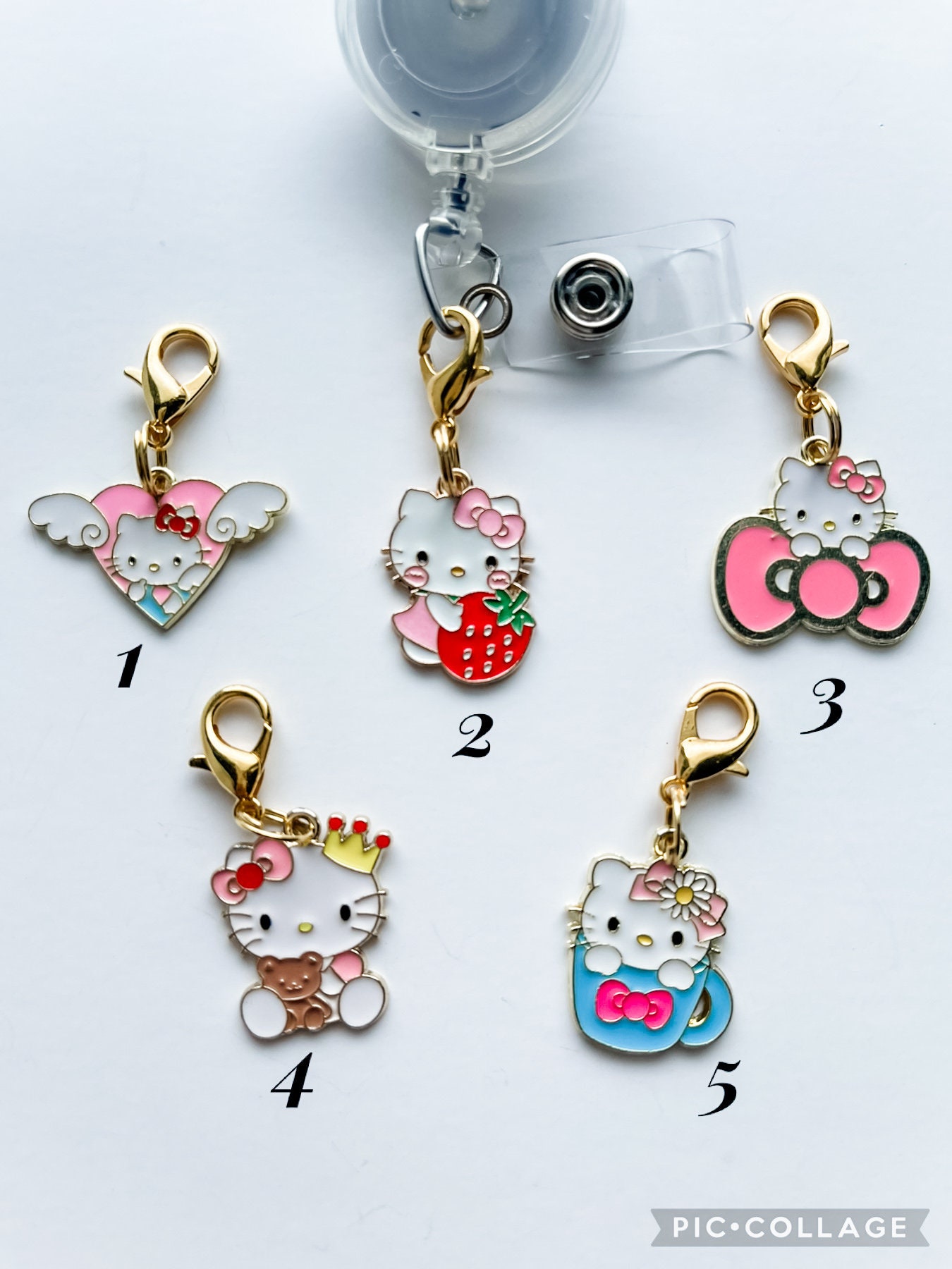 Cute Girl Kawaii Aesthetic Badge Reel Charm Lanyard Charm Nurse Teacher ...