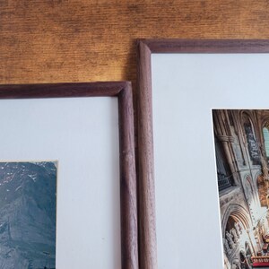 Large Walnut Photo Frame, Round Corner Photo Frame, Custom Wooden ...