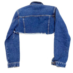 Tattered Cropped Vintage Denim Jacket S - Etsy
