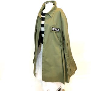 Handmade Oversized Cotton Twill Olive Drab Shacket XXL Yess QUEEN - Etsy