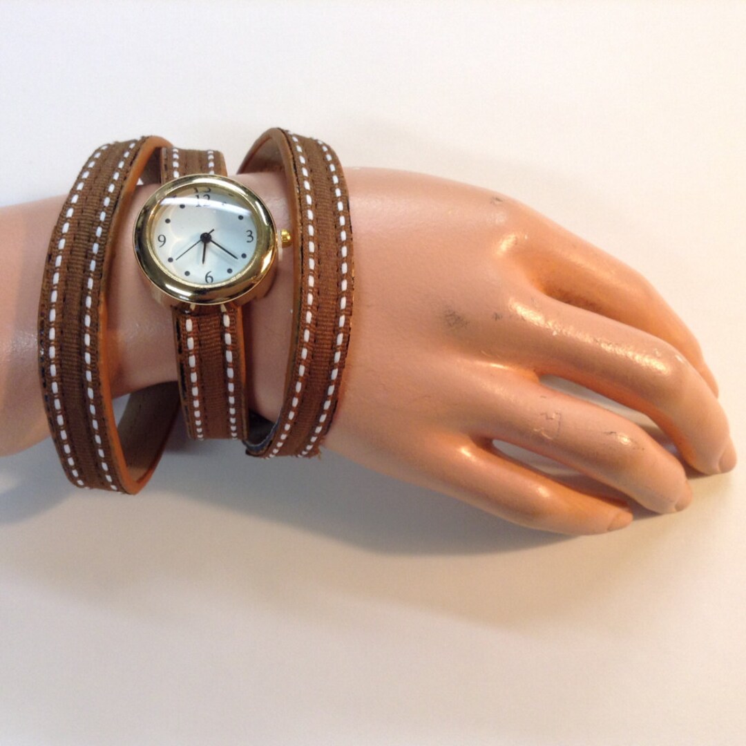 Ribbon Covered Wrap Around Watch - Etsy