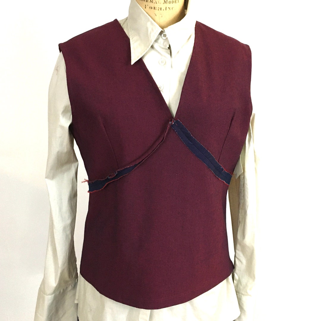 SALE Tattered Deconstructed Seams Out Fitted Sleeveless Shell Top L - Etsy