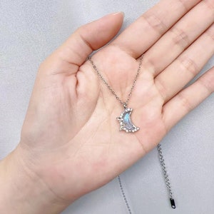 Moon Star Y2K Necklace, Diamond Starlight Y2K Necklace, Stainless Steel ...