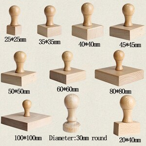 Custom Wood Stamp, Design Your Logo Stamp, Wooden Stamper With Ink Pad ...