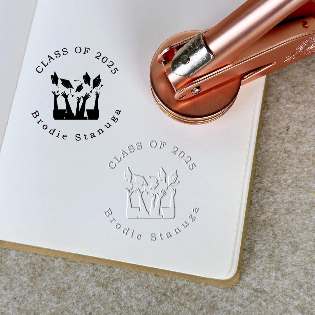 Personalized Book Embosser/ Class of 2025 Graduation Embosser ...