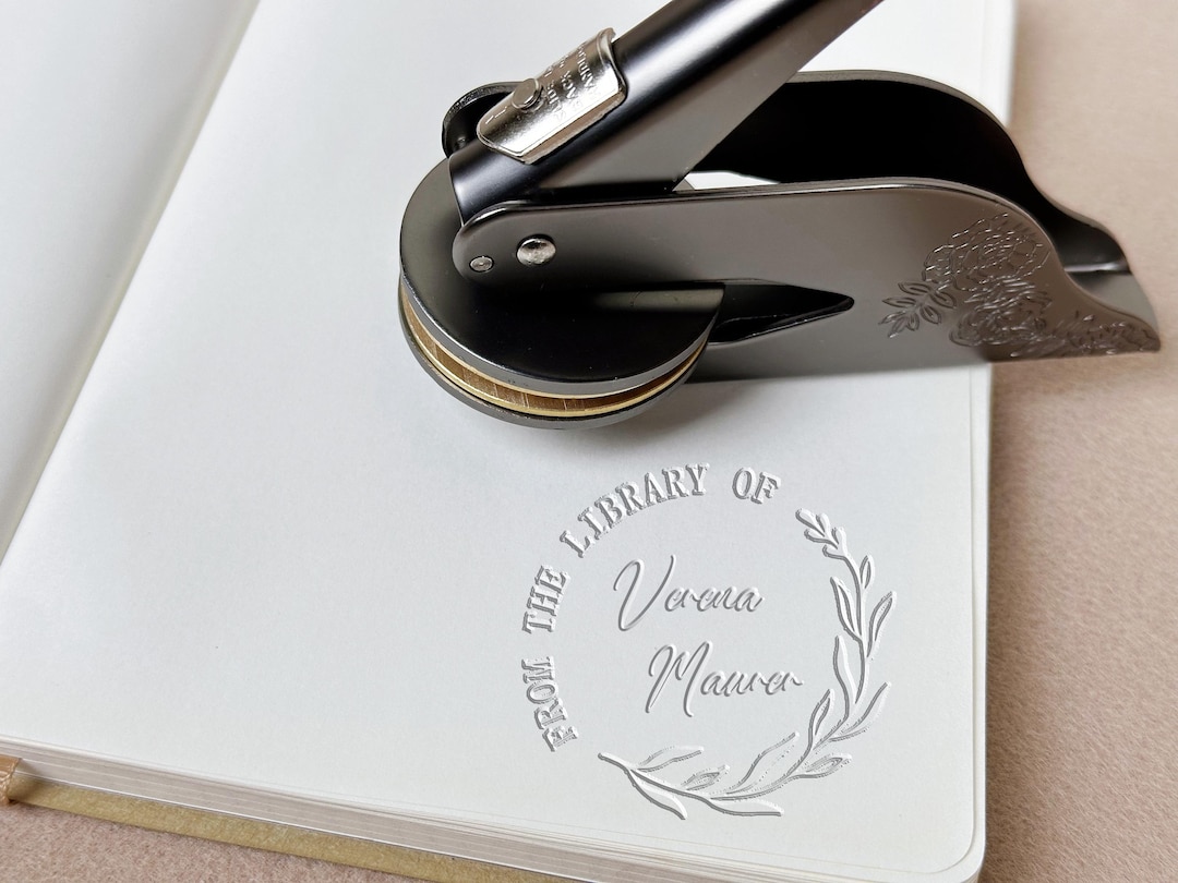 Black Book Embosser/ Personalized Book Embosser/ From the library of ...