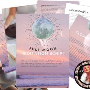 October Full Moon Guided Meditation Script Instant Download Printable ...
