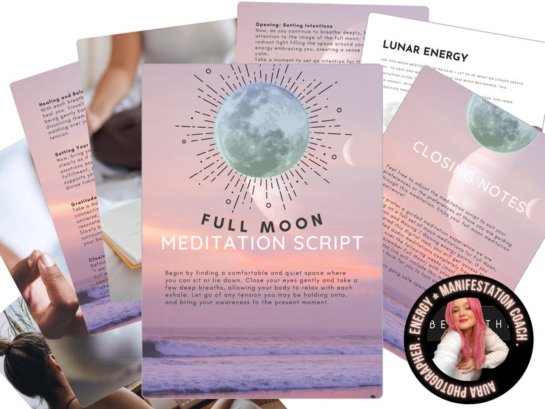 October Full Moon Guided Meditation Script Instant Download Printable ...