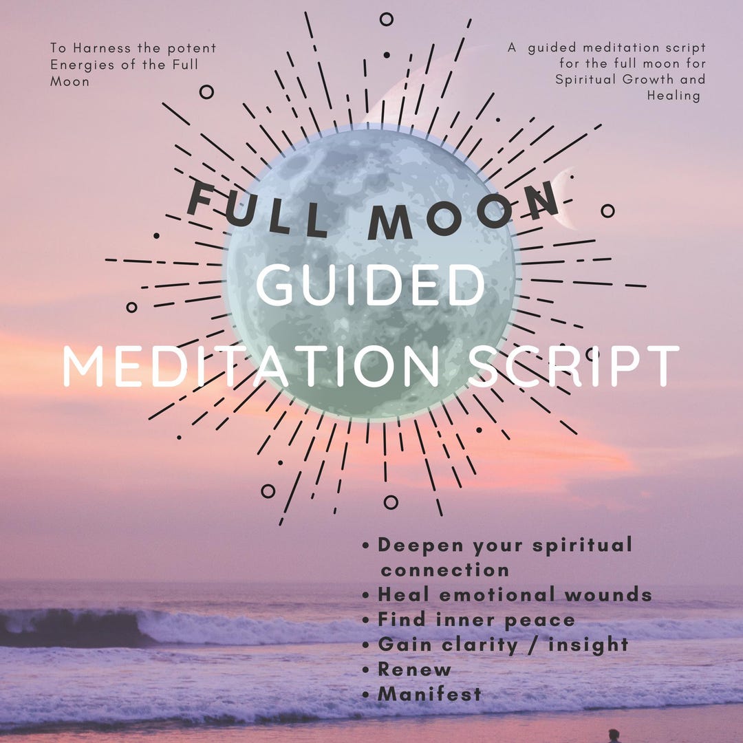 October Full Moon Guided Meditation Script Instant Download Printable ...