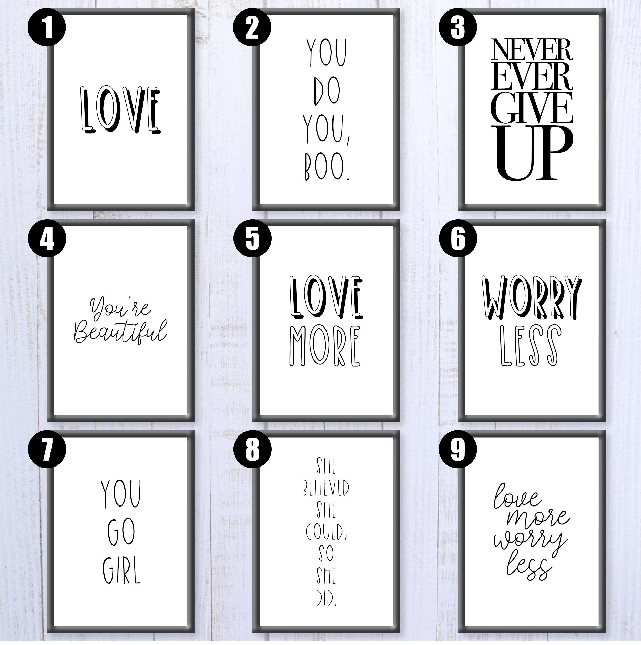 Motivational Inspirational Quotes Wall Art Print, A4 A5 Poster ...