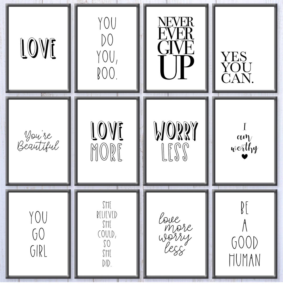 Motivational Inspirational Quotes Wall Art Print, A4 A5 Poster ...