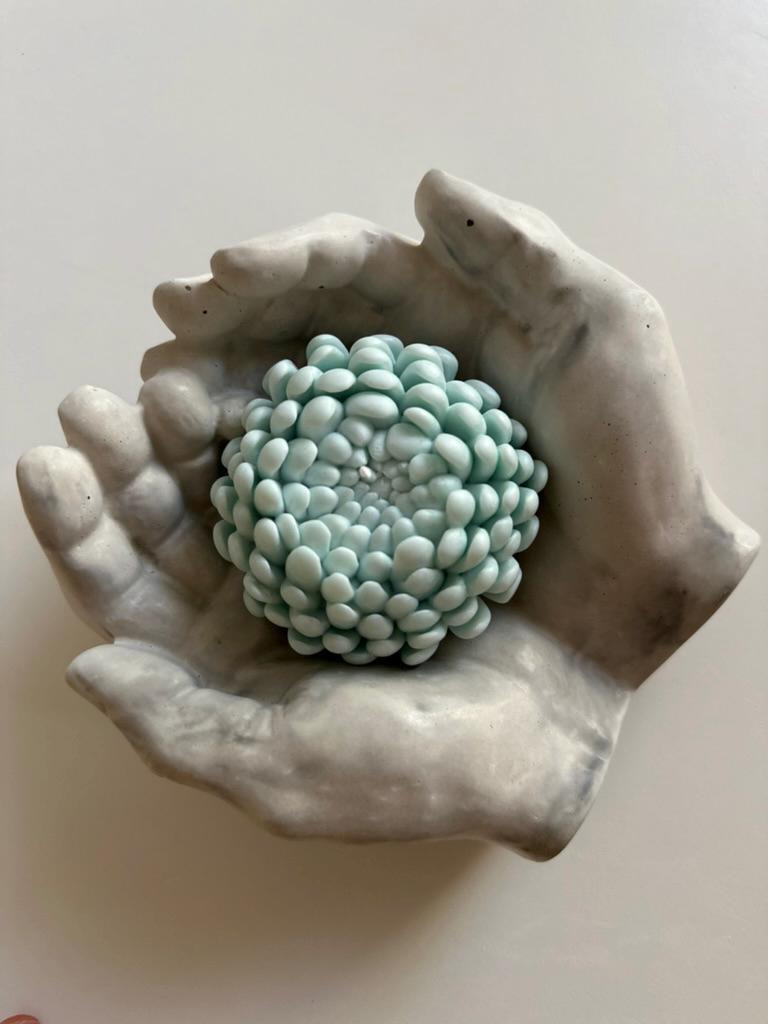 Concrete Hands Decorative Bowl | Minimalist Concrete Sculpture | Hands ...