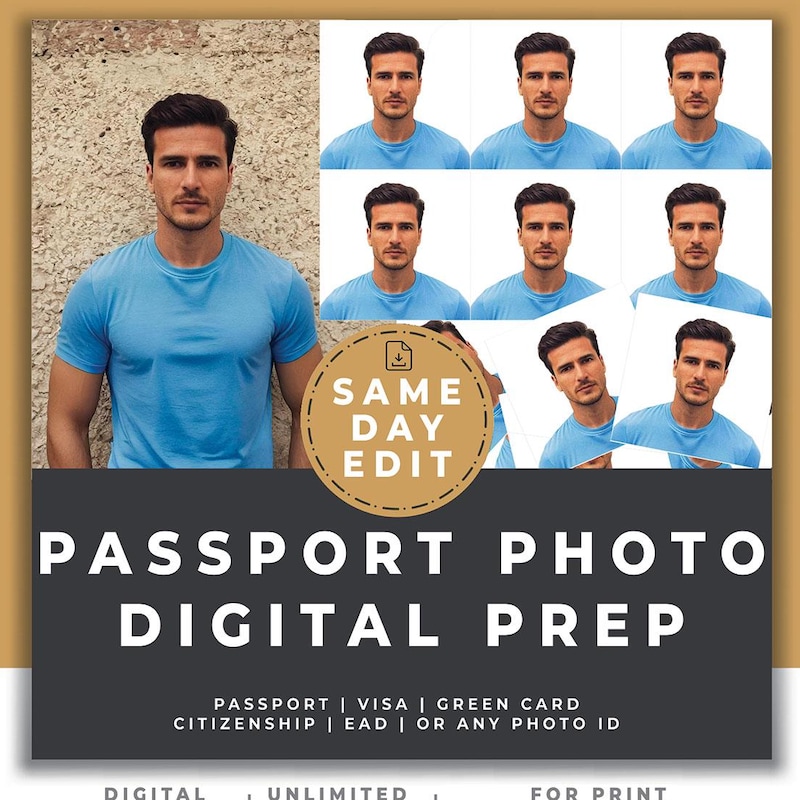 Passport Photo Card - Etsy