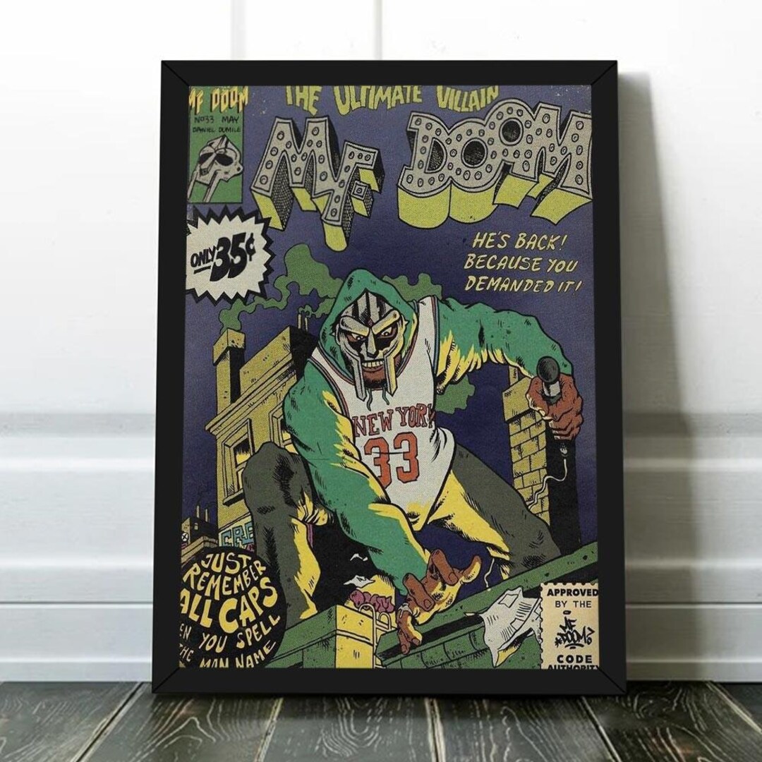 MF Doom 3 Comic Art Book Canvas Print Poster Retro Vintage 90s Hip Hop ...