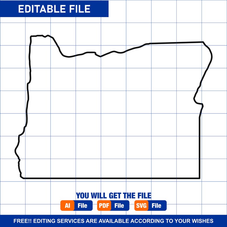 Oregon Outline SVG Files Oregon Cut Files United States of America ...