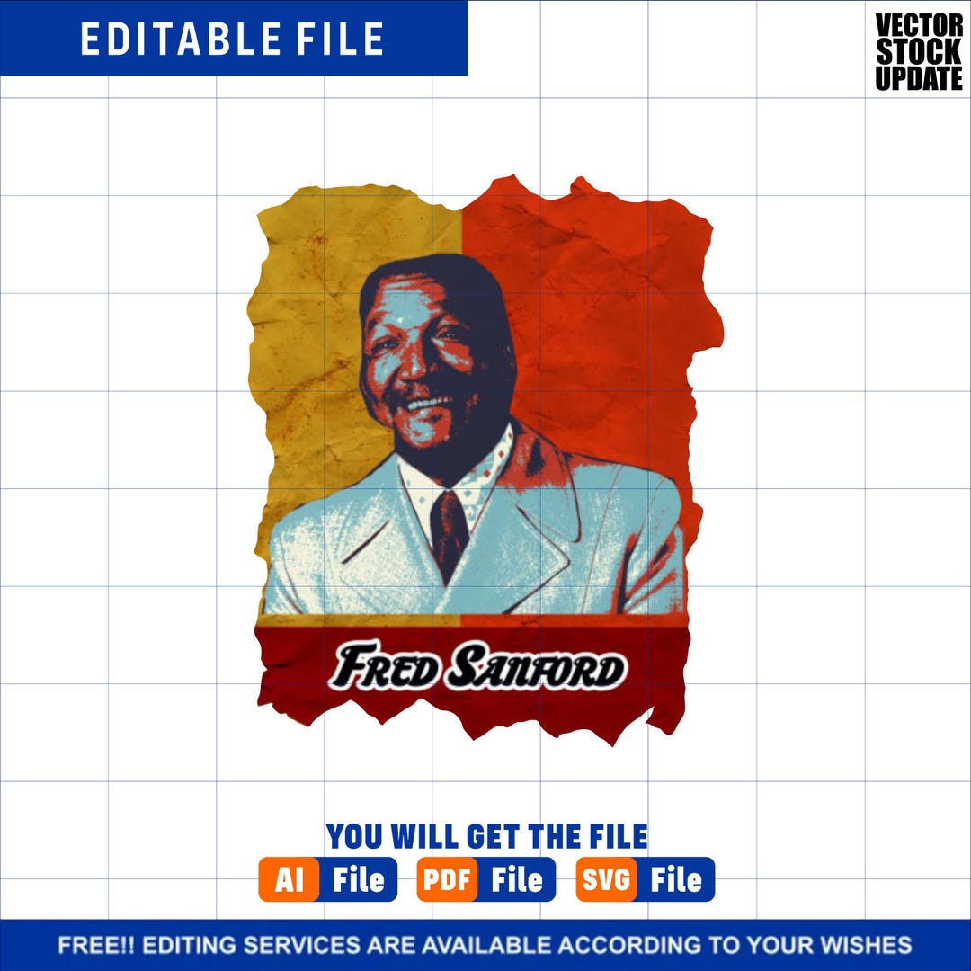 Vintage Fred Sanford Png Svg, Sanford and Son Png, You Big Dummy Png ...