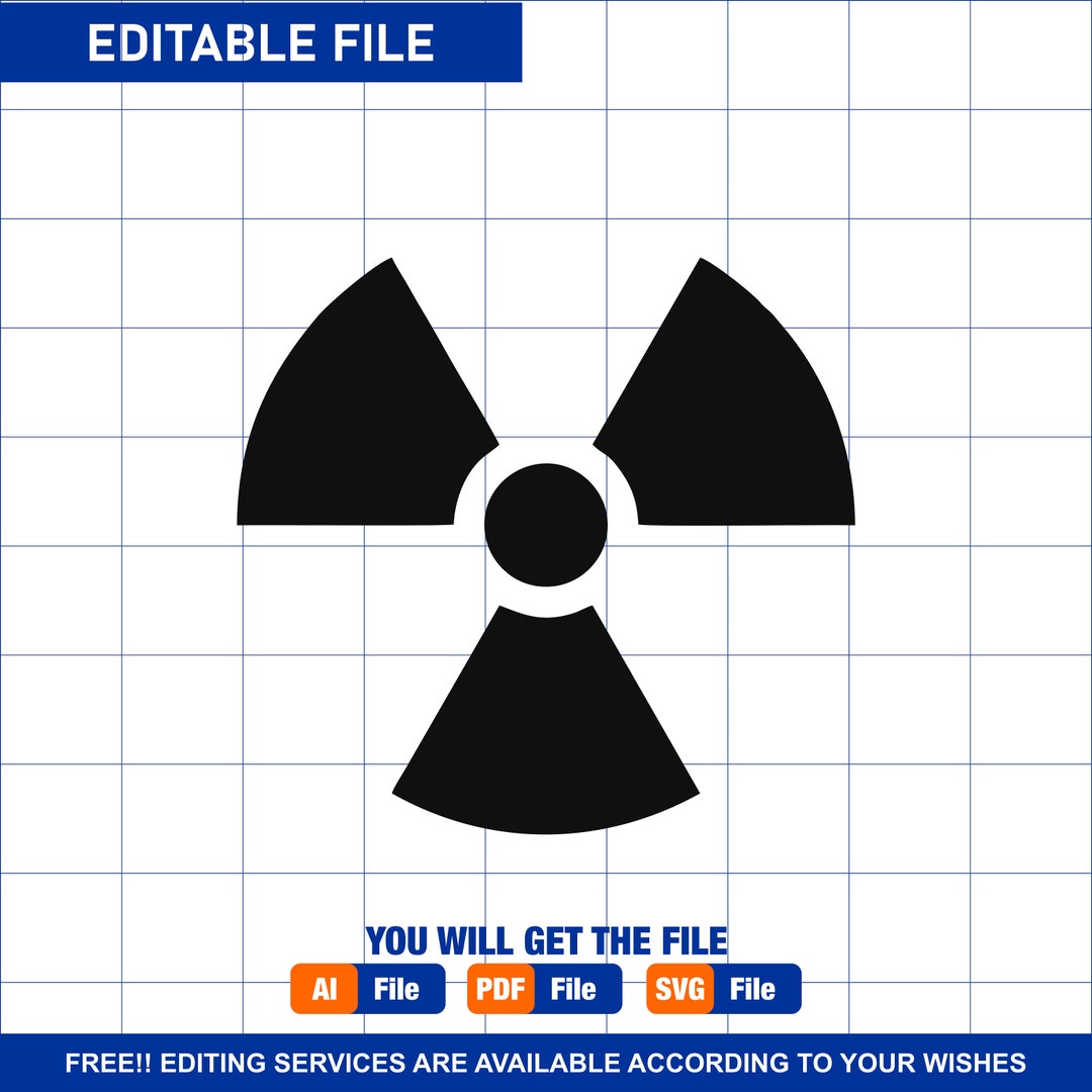 Radiation Symbol SVG Files Radiation Symbol Cut Files Radiation Symbol ...