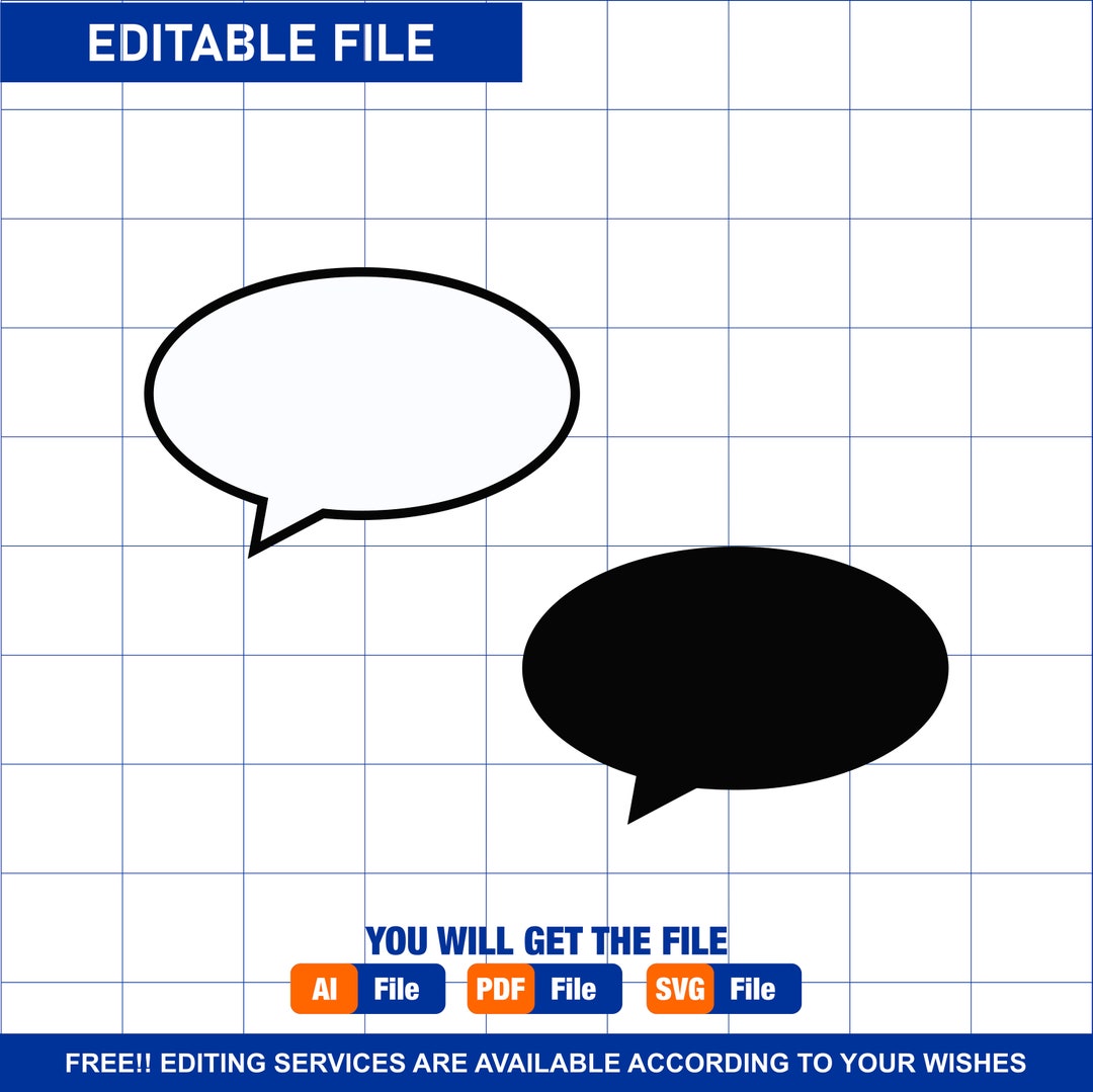 Speech Bubble SVG Files Comic Bubble SVG Cut Files Text Bubble SVG ...