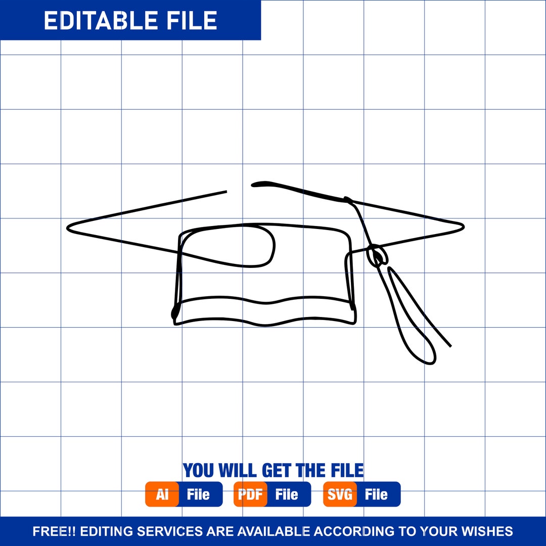 Graduation Cap Svg, Hand Drawn Cap Svg, Png, Cute Cap, Seniors Svg ...