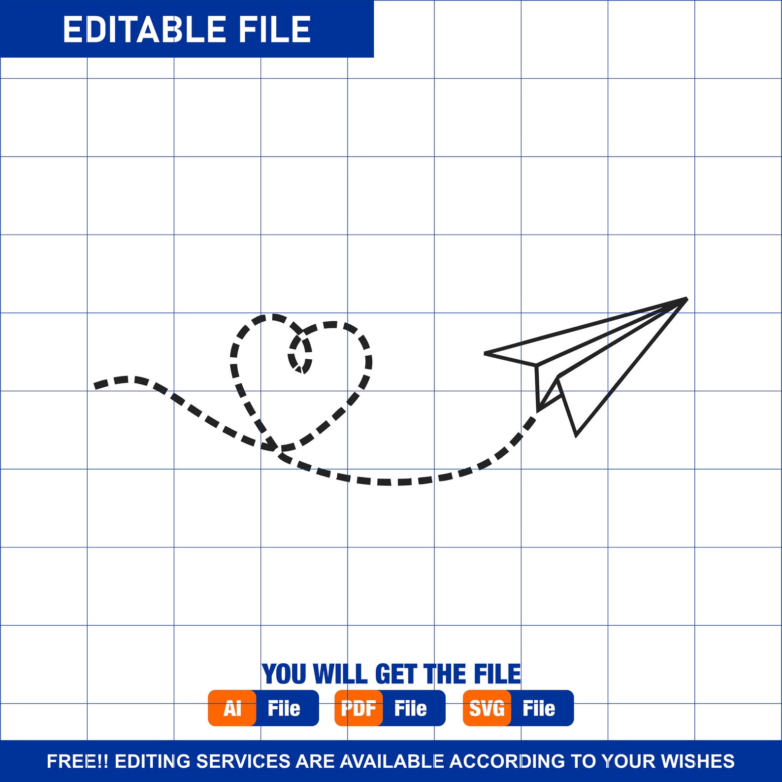 Paper Airplane SVG, Flying Airplane Svg, Plane Heart Route Svg Cutting ...