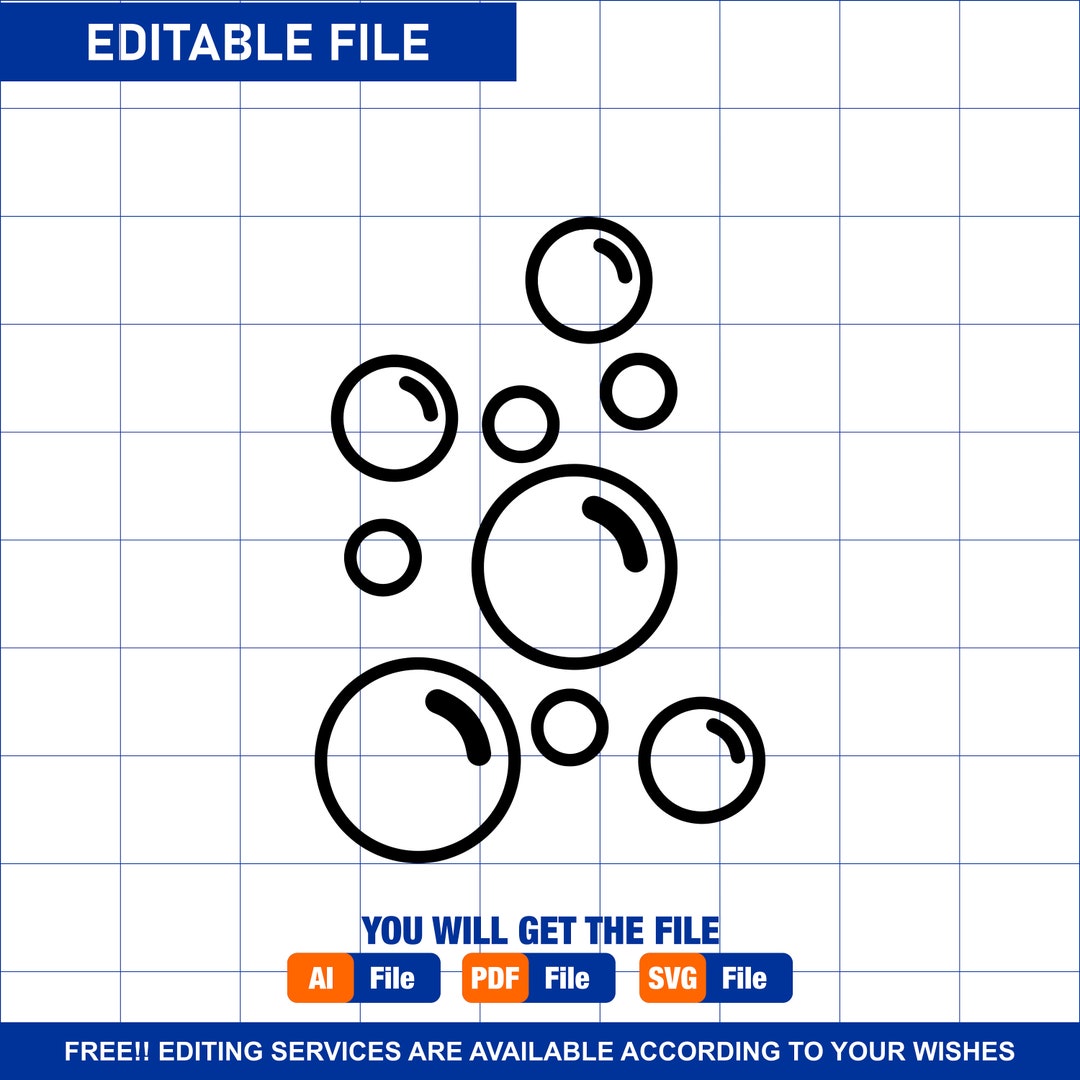 Bubble SVG Files Bubbles Cut Files Bath SVG Vector Files Soap Bubbles ...