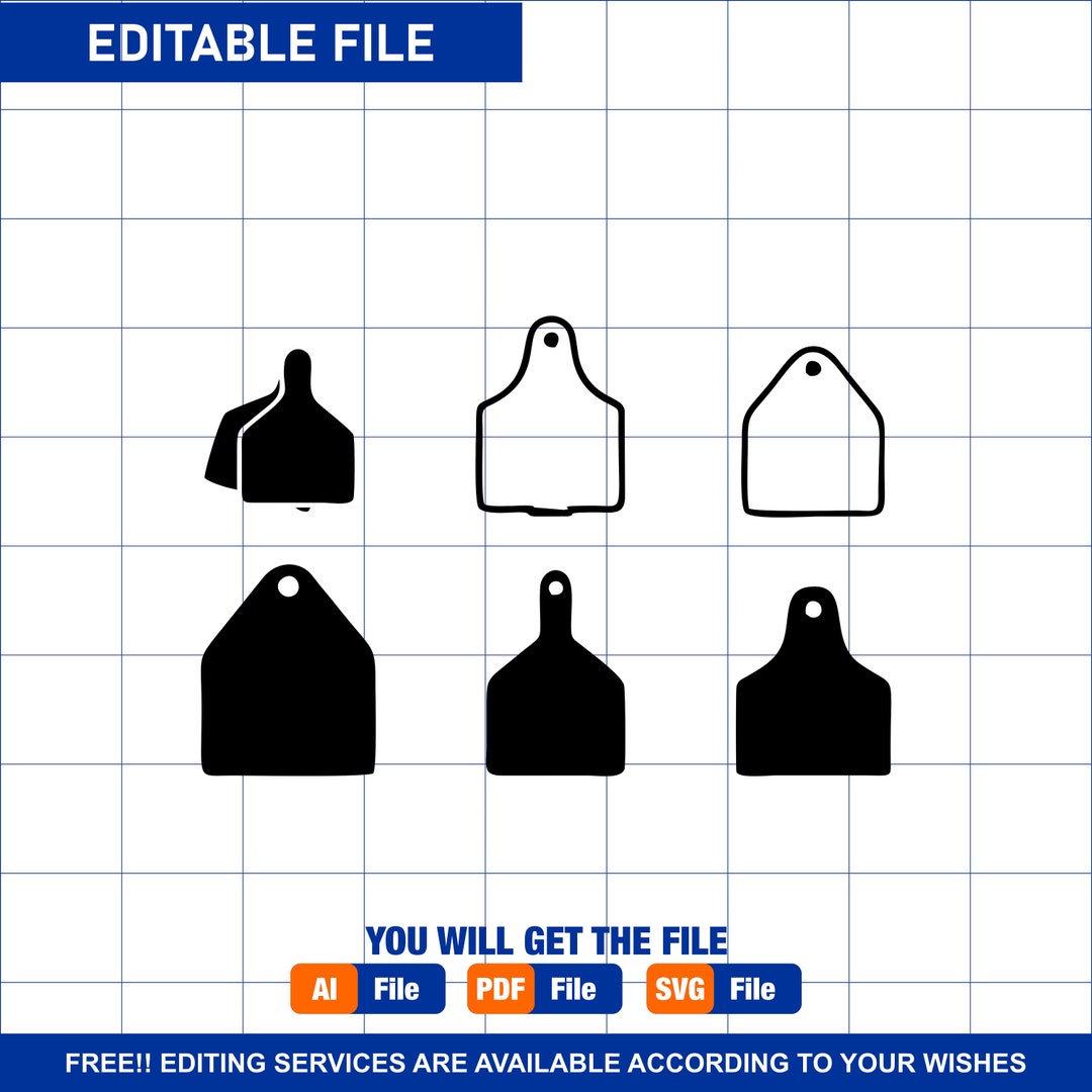 Cow Tag Laser Svg Cow Tag Svg Cow Svg Ear Tag Svg Livestock Ear Tag ...