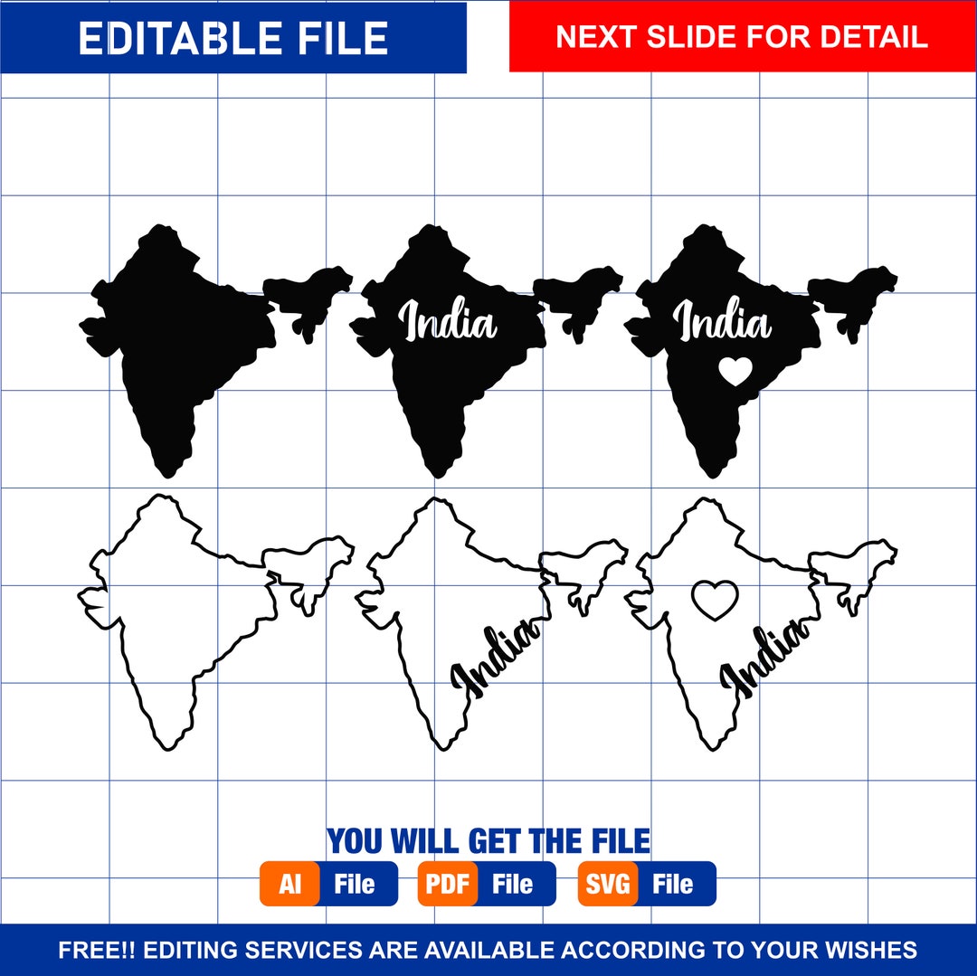 India SVG India Cut Files India Outline SVG India Silhouette SVG India ...